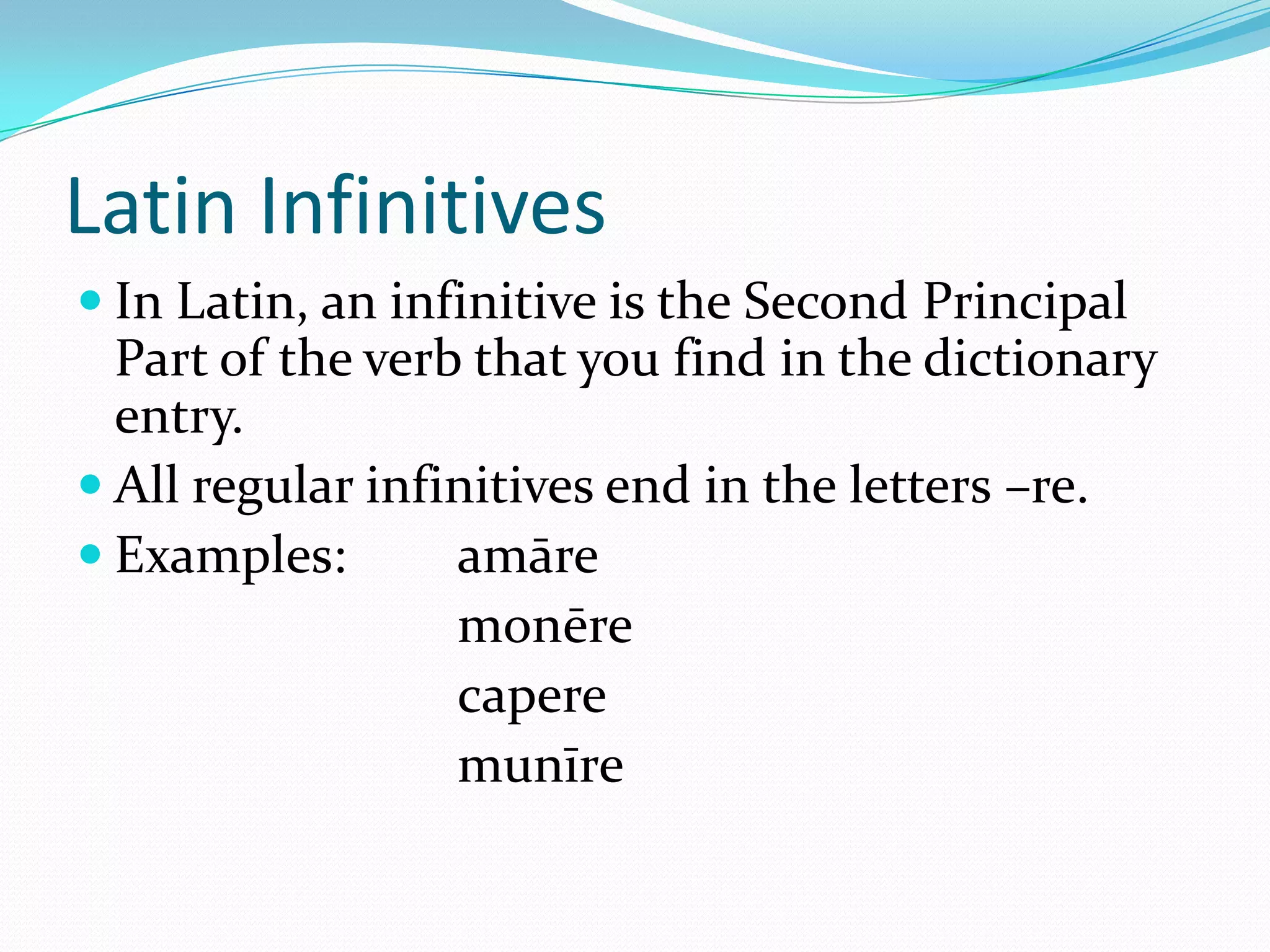 Chapter 5 Complementary Infinitives | PPTX