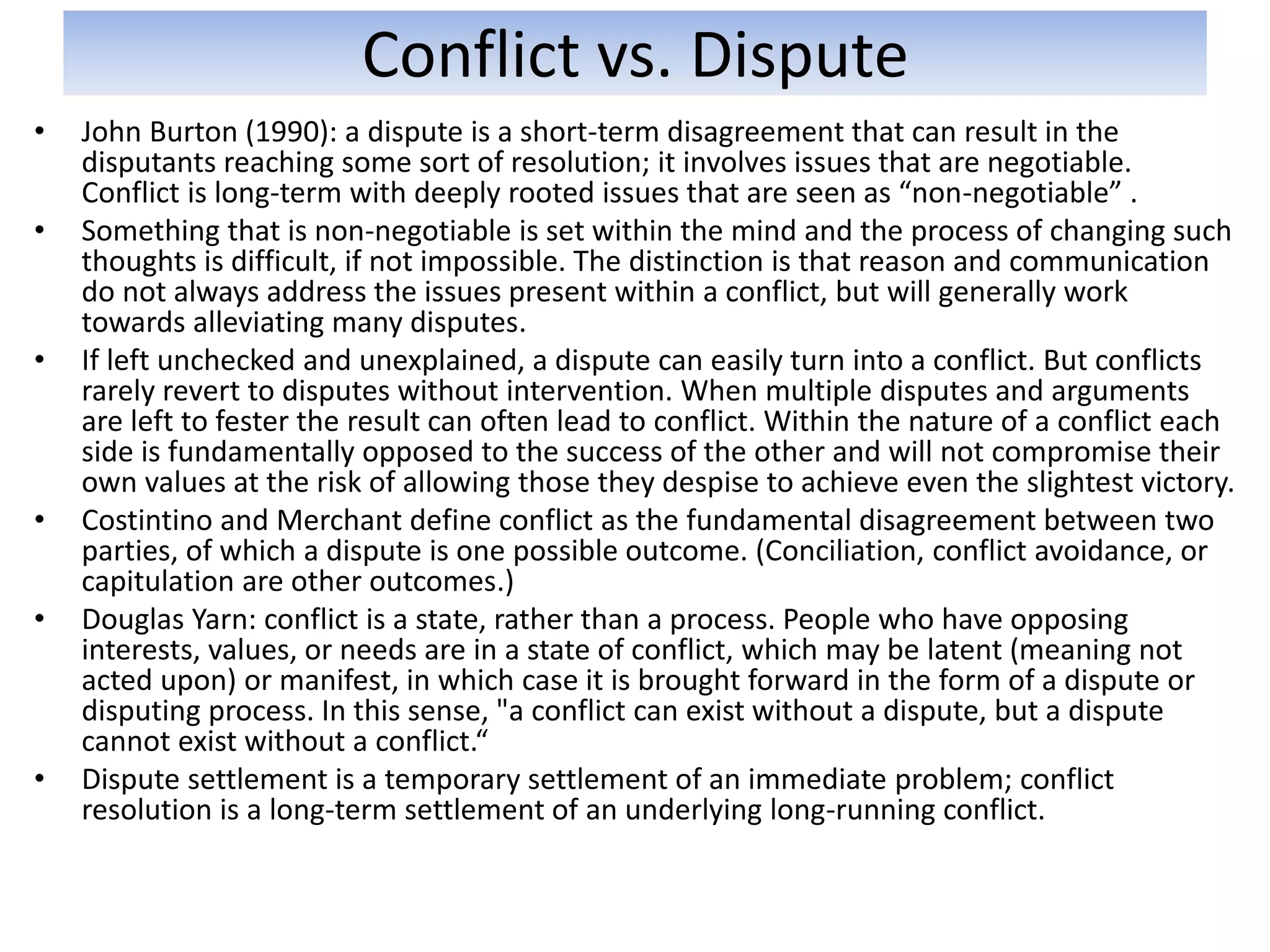 Chapter 5 Conflict and Dispute Management | PDF