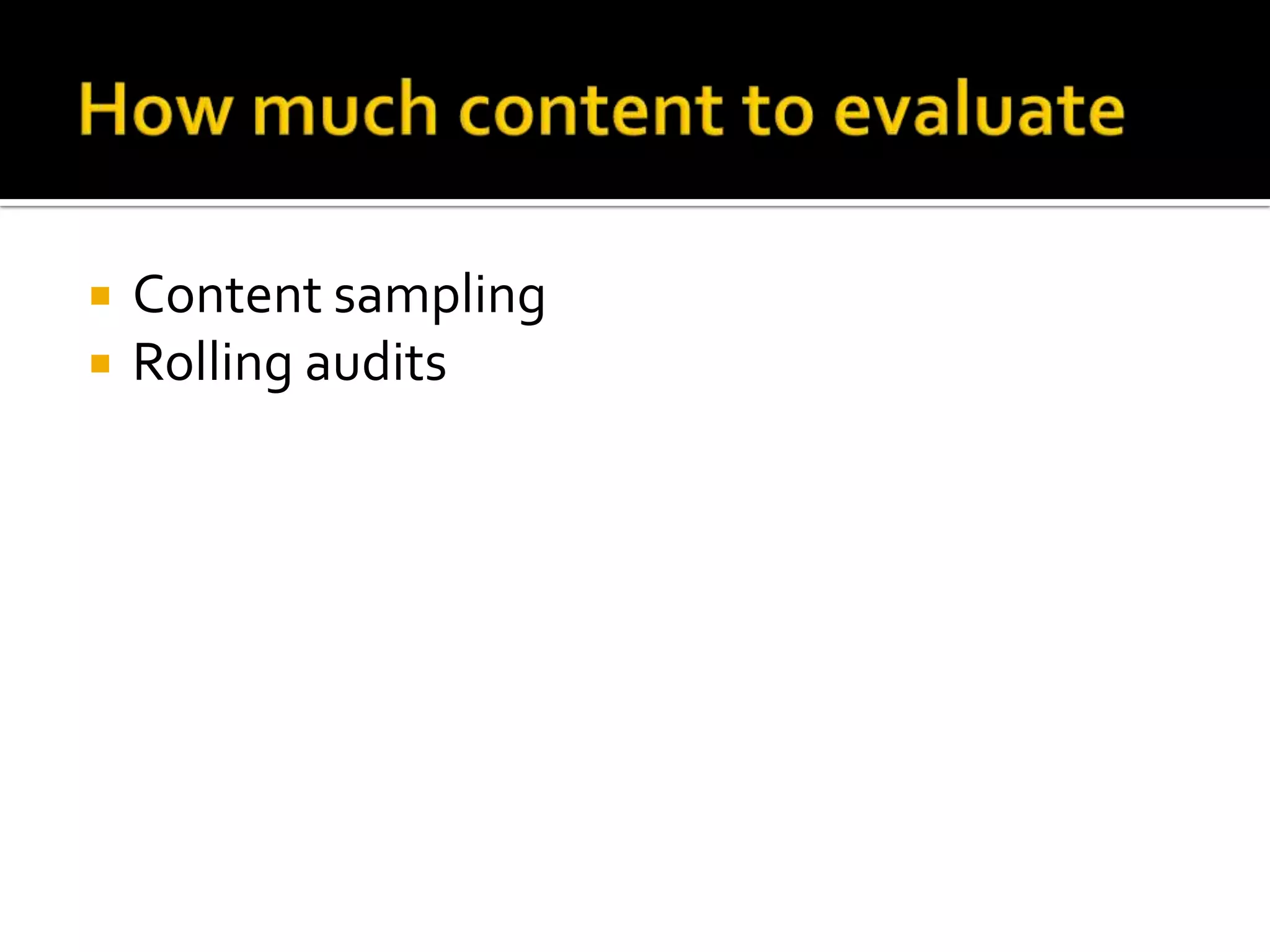 Chapter 5 content audit | PPT