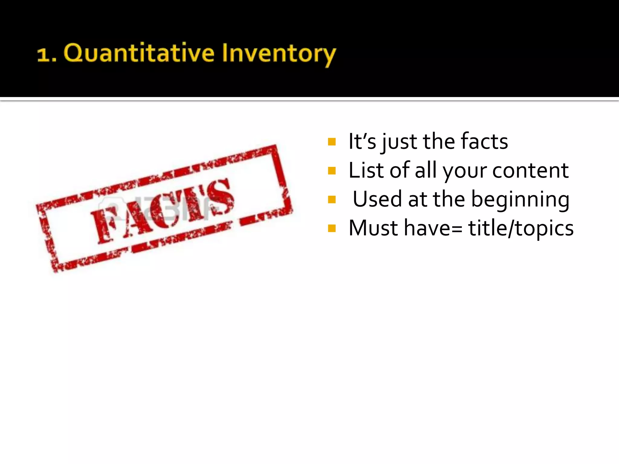 Chapter 5 content audit | PPT