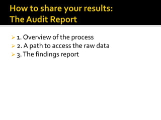Chapter 5 content audit | PPT