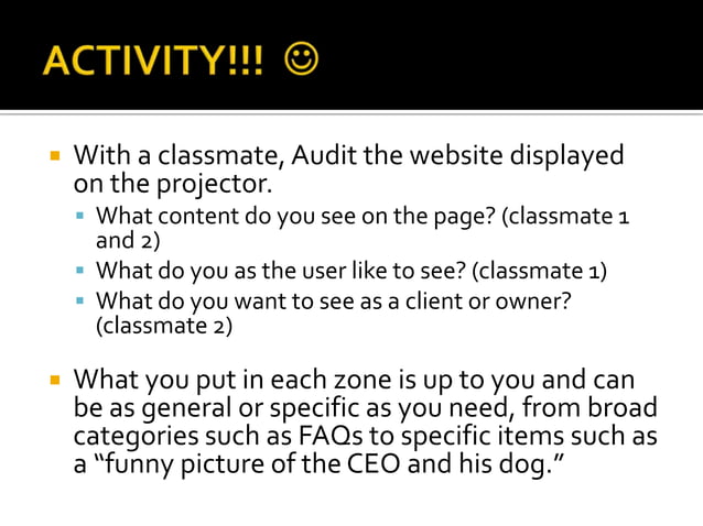 Chapter 5 content audit | PPT