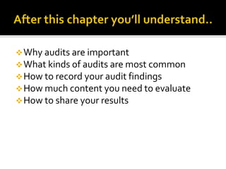 Chapter 5 content audit | PPT