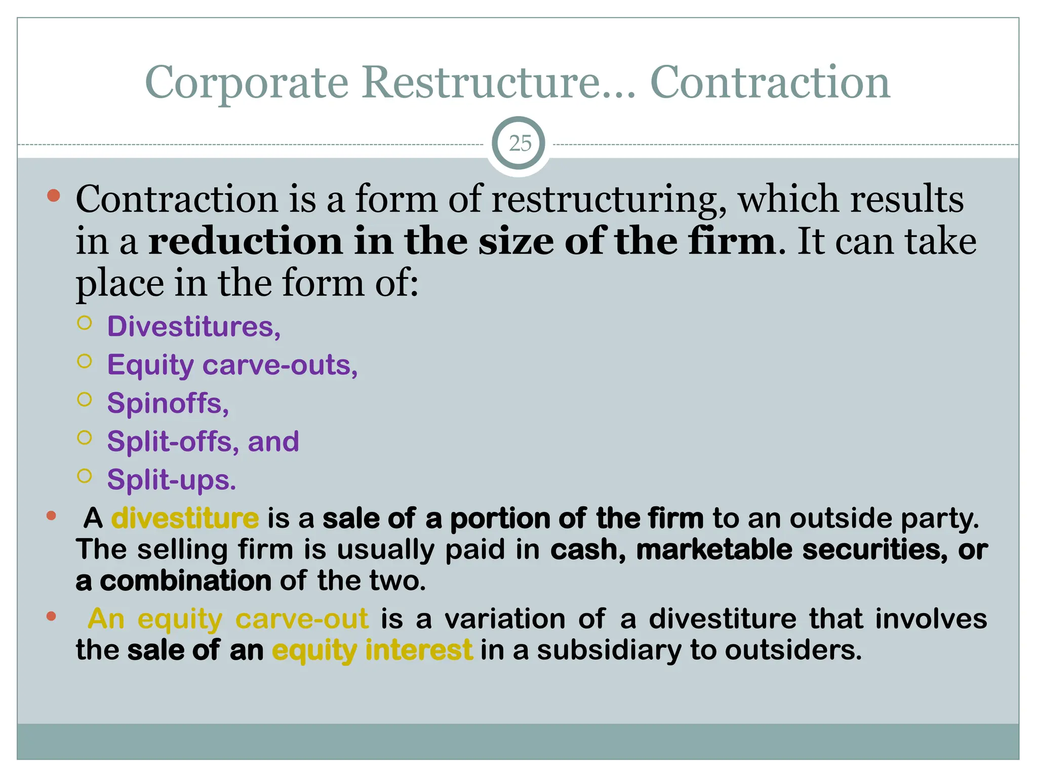 Chapter Five corporate restructuring.ppt