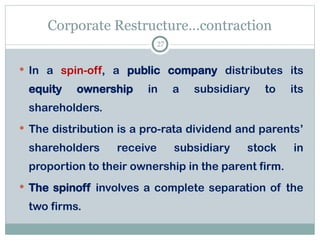 Chapter Five corporate restructuring.ppt