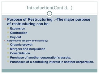 Chapter Five corporate restructuring.ppt