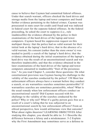 CHAPTER 5 CRIMINAL LAW AND PROCEDURE Nicolai Caymen worked as .docx