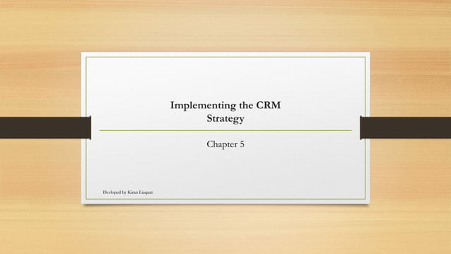 chapter 5 CRM customer Relationship Marketung | PPTX
