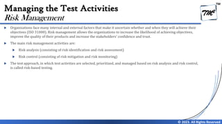 Chapter 5 - Managing Test Activities V4.0 | PDF
