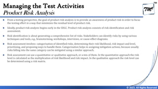 Chapter 5 - Managing Test Activities V4.0 | PDF