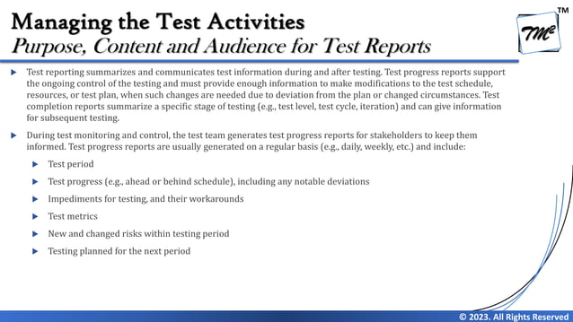 Chapter 5 - Managing Test Activities V4.0 | PDF | Educational ...