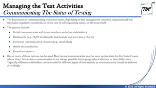 Chapter 5 - Managing Test Activities V4.0 | PDF
