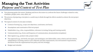 Chapter 5 - Managing Test Activities V4.0 | PDF