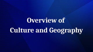 Teaching Culture and Geography in Elementary Grades | PPTX