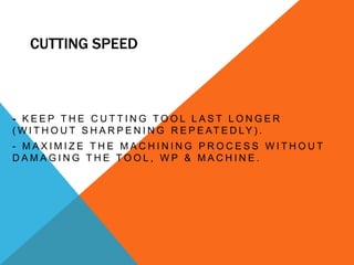 cutting speed | PPTX