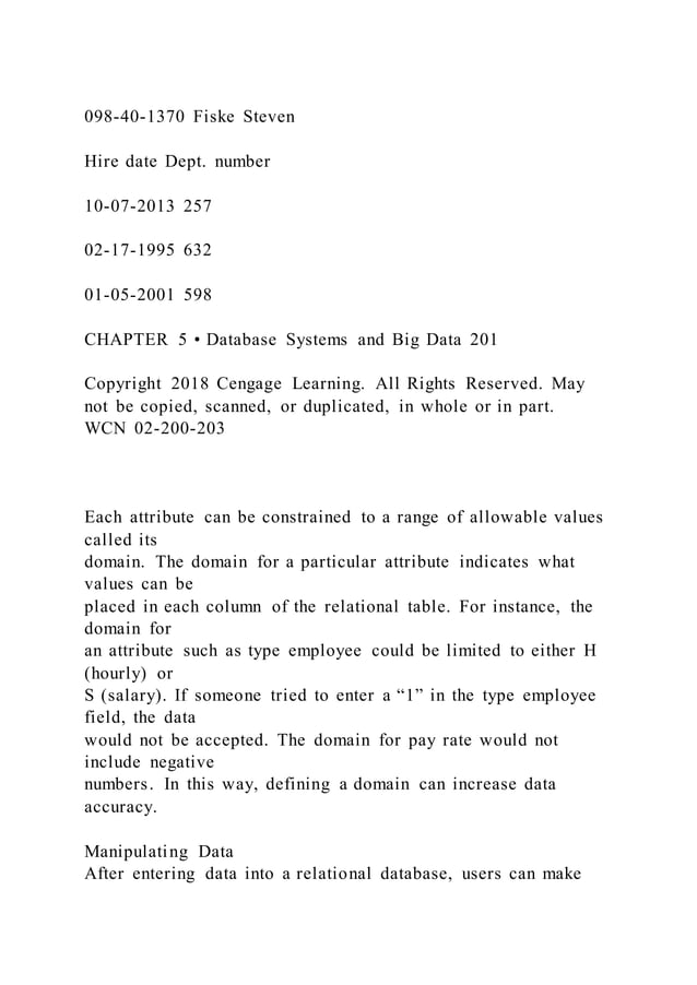 CHAPTER5Database Systemsand Big DataRafal Olechows | PDF