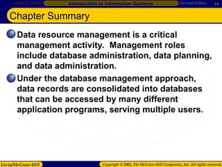 Chapter 5 Data Resource Management (DRM) | PPT