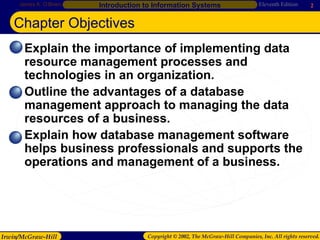 Chapter 5 Data Resource Management (DRM) | PPT