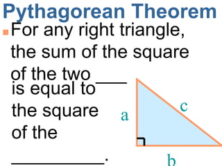 Chapter 5 day 4 pythagorean thm | PPTX