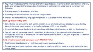 Chapter 5 design of keyvalue databses from nosql for mere mortals | PPT