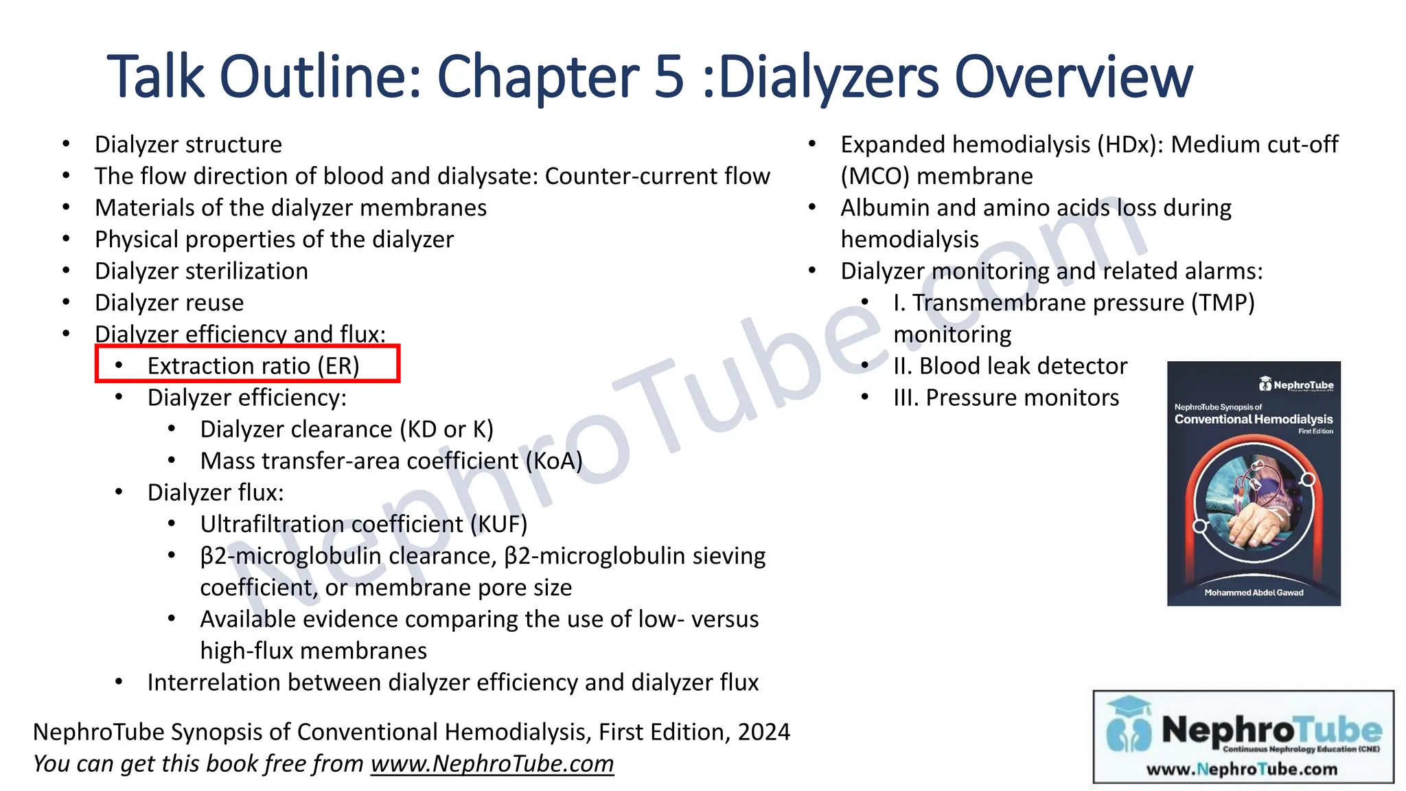 Hemodialysis: Chapter 5, Dialyzers Overview - Dr.Gawad | PDF