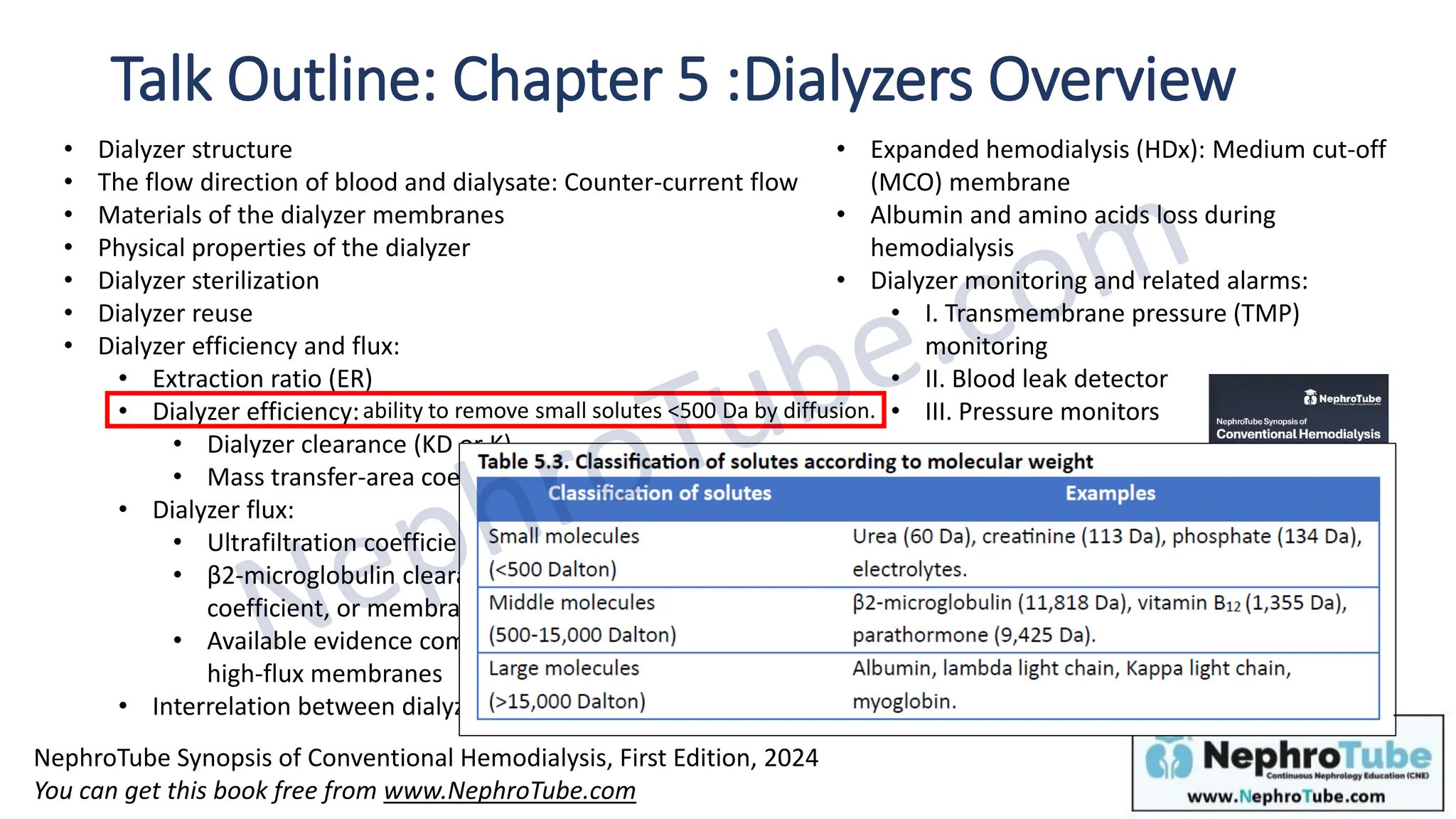 Hemodialysis: Chapter 5, Dialyzers Overview - Dr.Gawad | PDF
