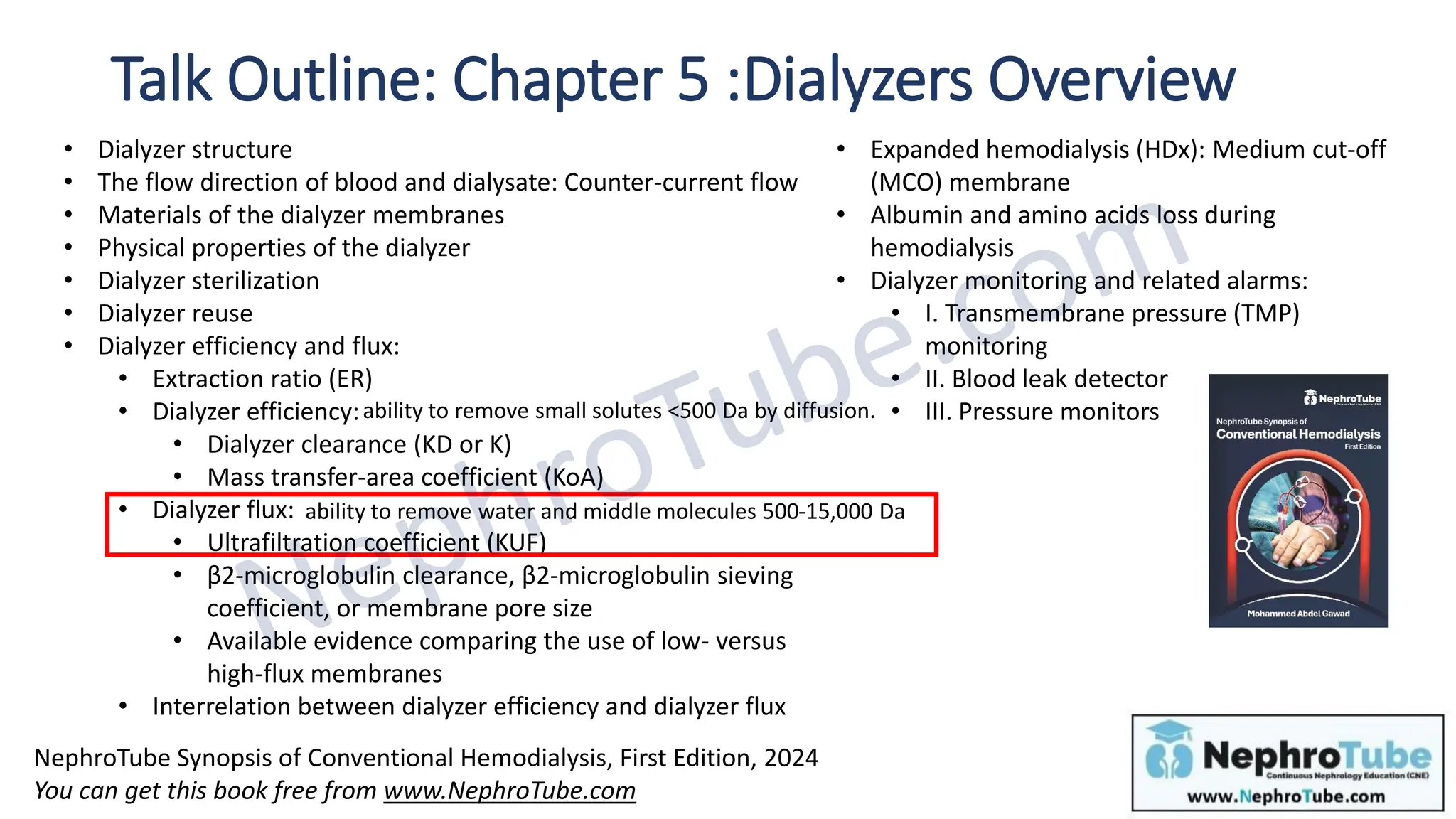 Hemodialysis: Chapter 5, Dialyzers Overview - Dr.Gawad | PDF