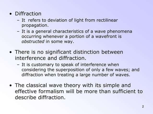 Chapter 5 diffraction | PPTX | Physics | Science