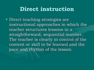 Chapter 5 Direct Instruction | PPT