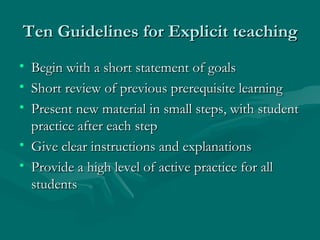 Chapter 5 Direct Instruction | PPT