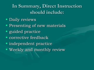 Chapter 5 Direct Instruction | PPT
