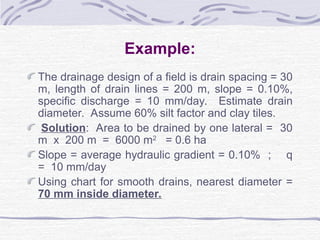 Irrigation engineering - Chapter 5 - Drainage | PPT