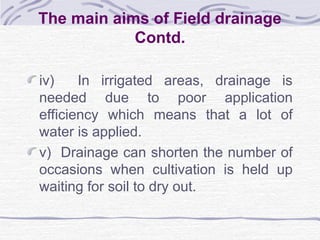 Irrigation engineering - Chapter 5 - Drainage | PPT