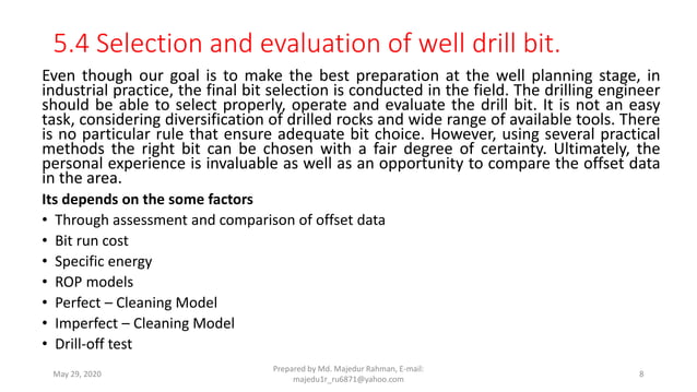 Drilling bit design | PPTX | Geology | Science