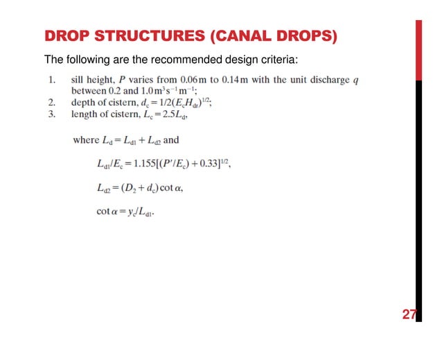 Chapter 5 drop sturcutures | PDF