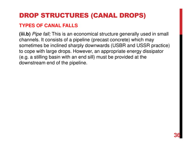 Chapter 5 drop sturcutures | PDF
