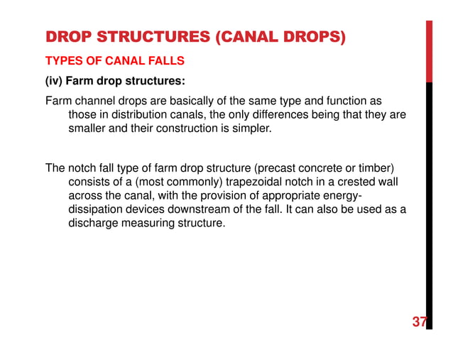 Chapter 5 drop sturcutures | PDF