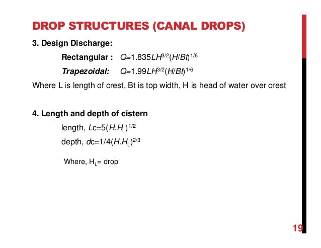 Chapter 5 drop sturcutures
