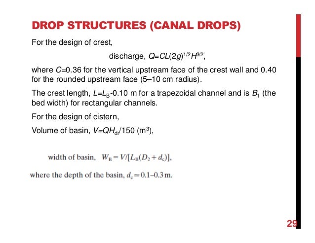 Chapter 5 drop sturcutures