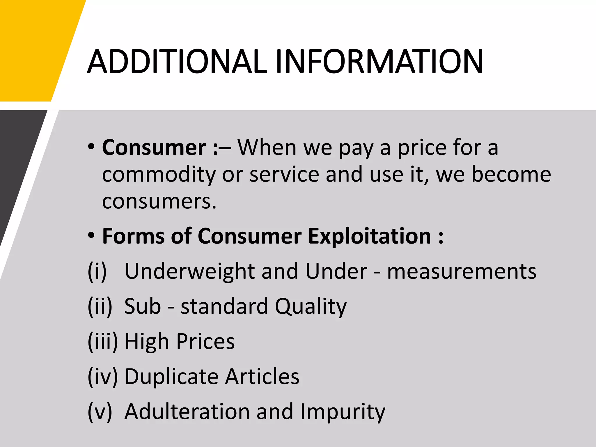 Chapter - 5, Consumer Rights, Economics, Social Science, Class 10 | PDF