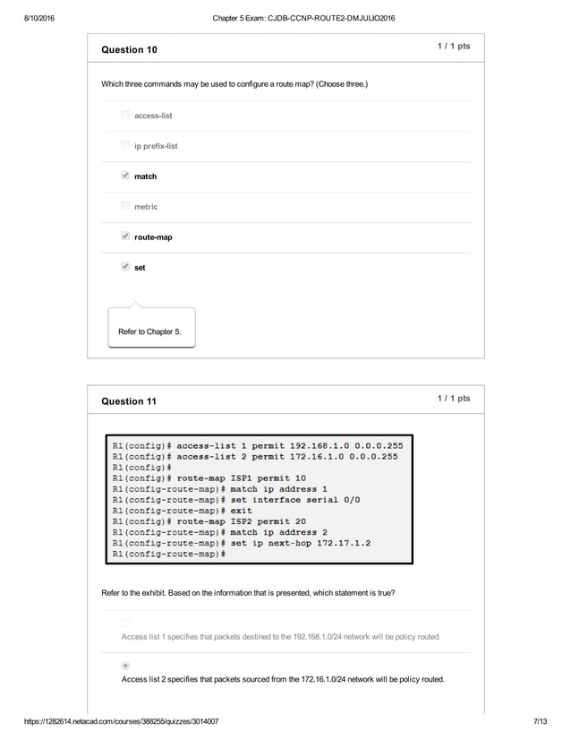 Chapter 5 exam cjdb ccnp-route2-dmjulio2016 | PDF