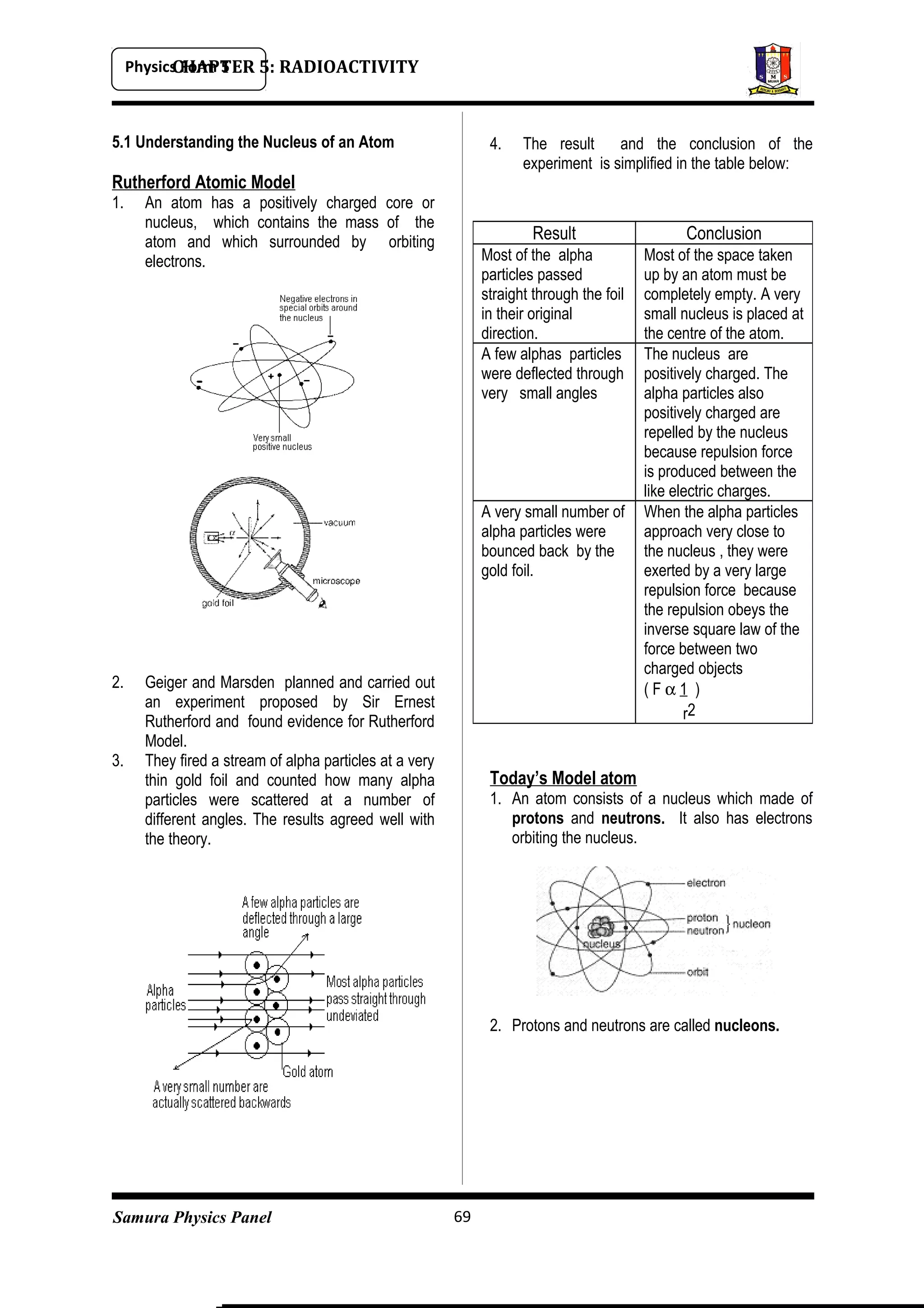 Radioactivity: physics form 5. | DOC