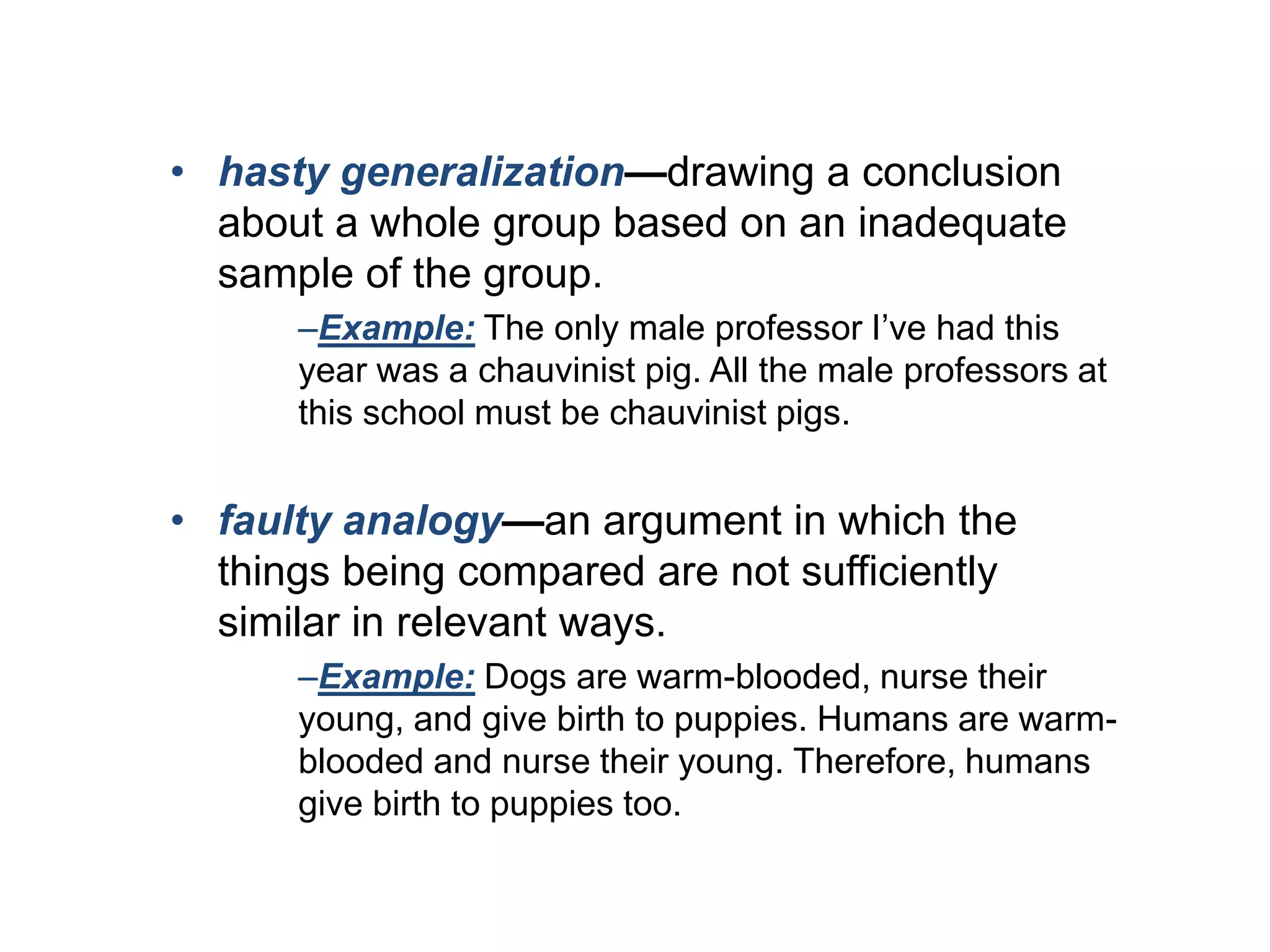 Chapter 5 fallacies | PPTX