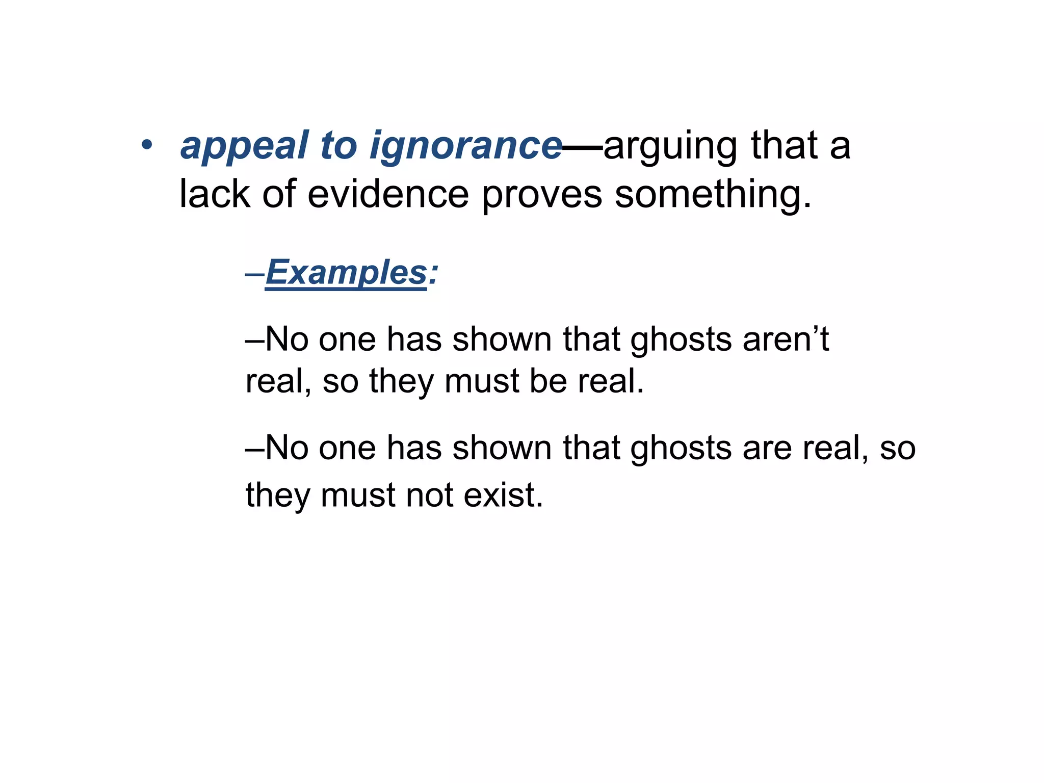 Chapter 5 fallacies | PPTX