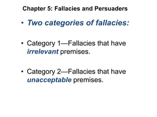 Chapter 5 fallacies | PPTX