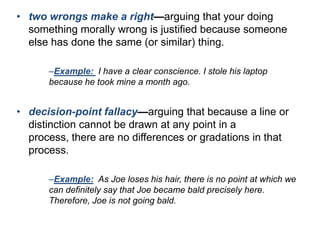 Chapter 5 fallacies | PPTX