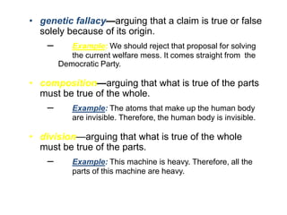 Chapter 5 fallacies | PPTX