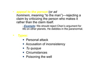 Chapter 5 fallacies | PPTX