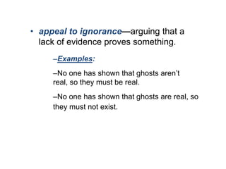 Chapter 5 fallacies | PPTX