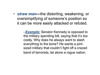 Chapter 5 fallacies | PPTX